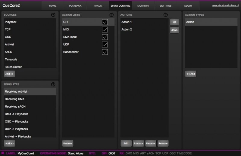 CueCore2 solid-state lighting control from Visual Productions